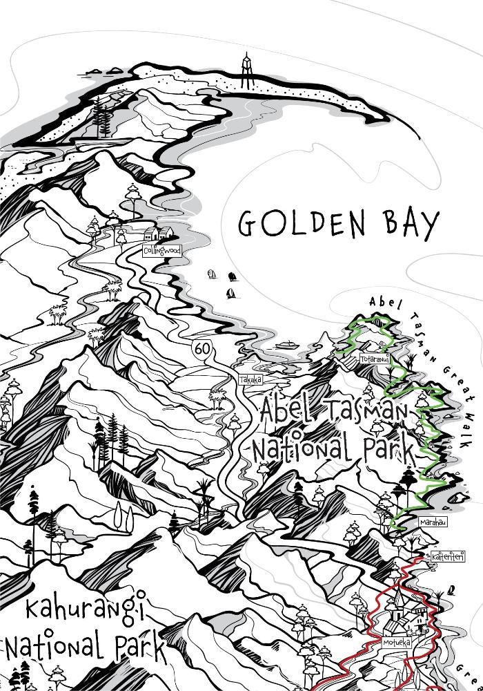 Nelson Tasman NZ Map Art – Denise Map Art