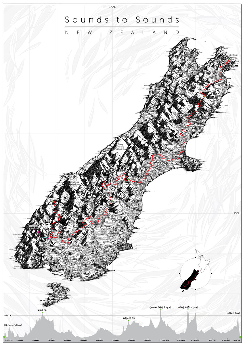 Sounds to Sounds New Zealand Map Art – Denise Map Art
